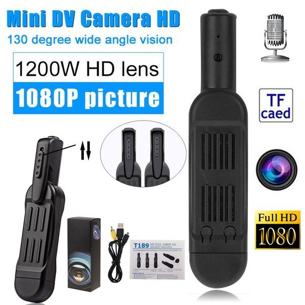 T189 Pen Mini Camera Full HD 1080P Secret Camera Wearable Body - minispy.in